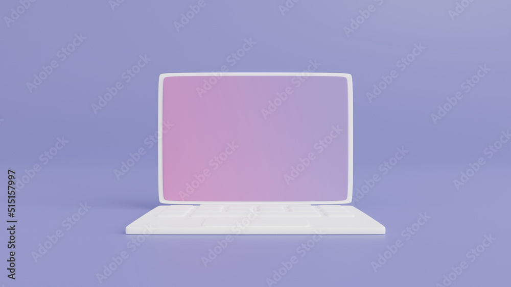 Minimal laptop icon, Trendy futuristic notebook screen wallpaper ...