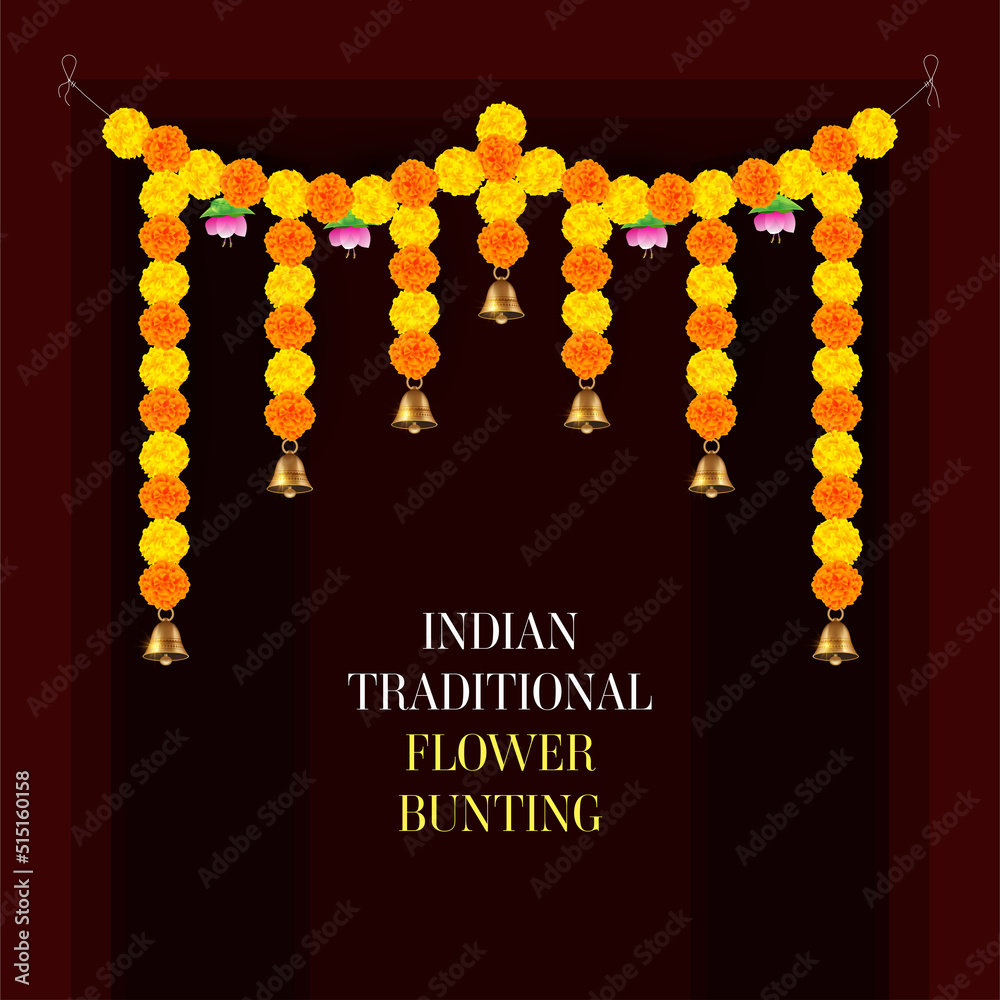 Indian festival decoration flower bunting designs also called toran ...
