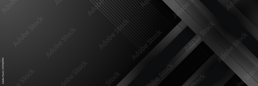 Abstract black banner. Designed for background, wallpaper, poster ...