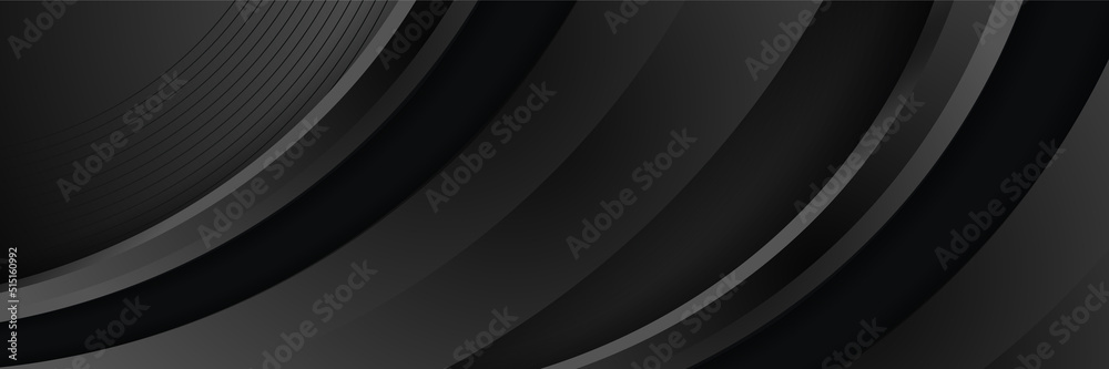 Abstract black banner. Designed for background, wallpaper, poster ...