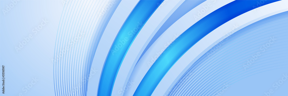 Abstract blue banner. Designed for background, wallpaper, poster ...