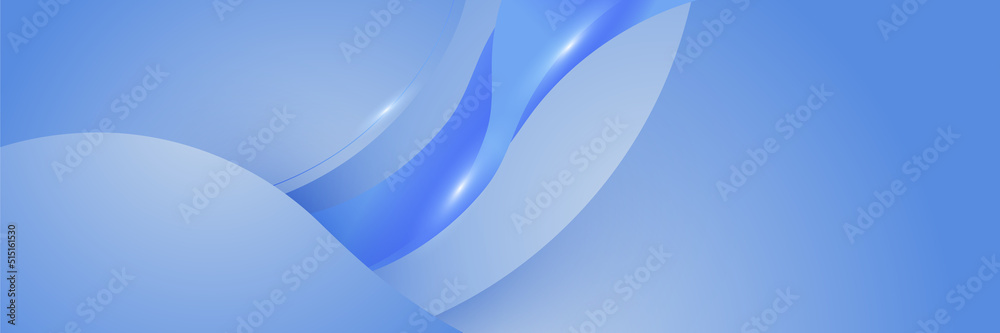 Abstract blue banner. Designed for background, wallpaper, poster ...