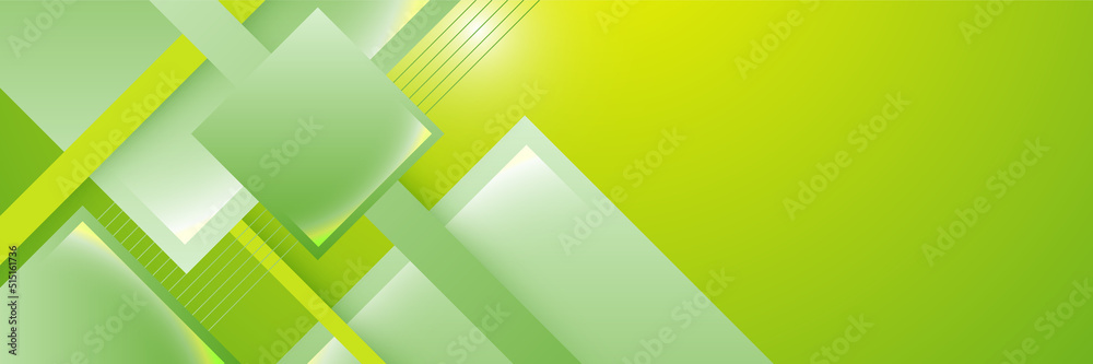 Abstract green and yellow banner. Designed for background, wallpaper ...
