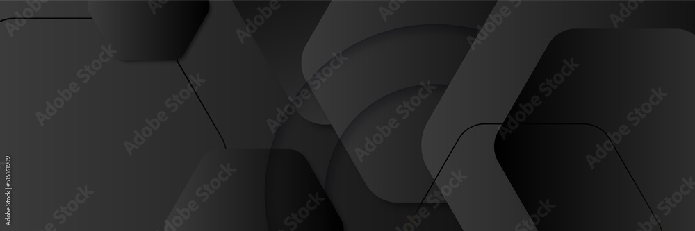 Abstract black banner. Designed for background, wallpaper, poster ...