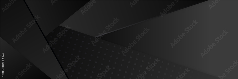 Abstract black banner. Designed for background, wallpaper, poster ...