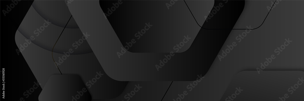 Abstract black banner. Designed for background, wallpaper, poster ...