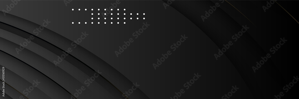 Abstract black banner. Designed for background, wallpaper, poster ...