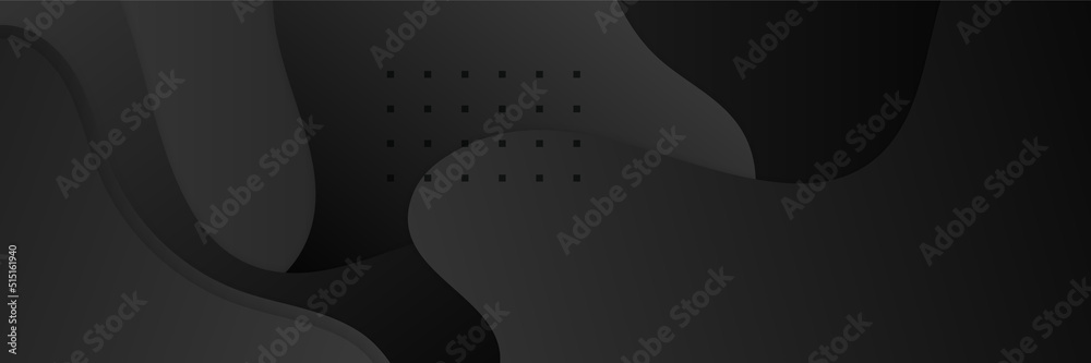 Abstract black banner. Designed for background, wallpaper, poster ...