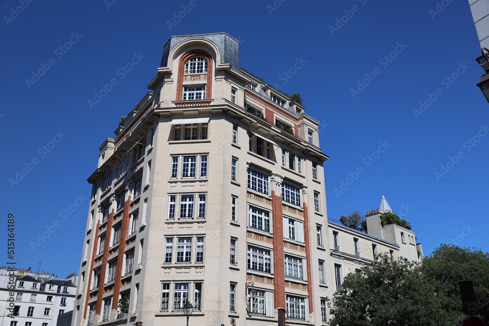 typical haussmann style parisian building facade Stock Photo | Adobe Stock