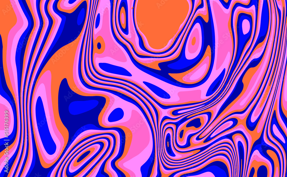 Trippy glitch background in style of psychedelic 60s and 70s parties ...