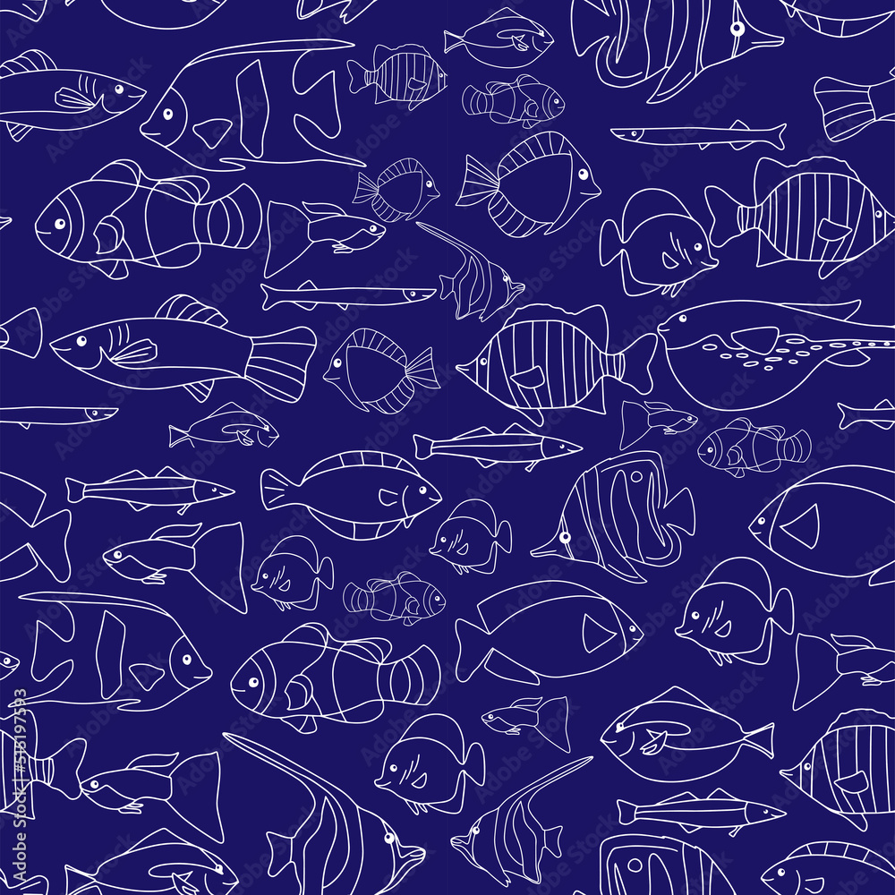 Cute fish. Kids background. Seamless pattern. Can be used in textile ...
