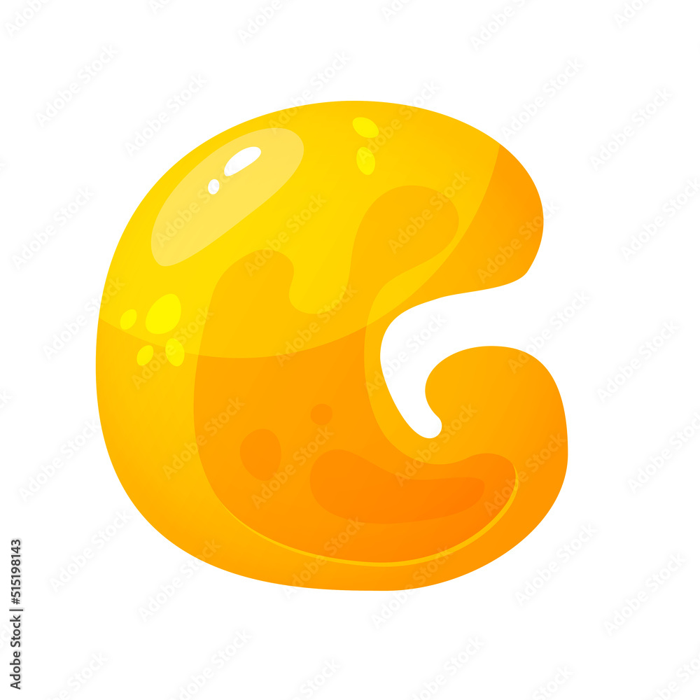 Jelly colorful alphabets, comic alphabet for children. Jelly bright ...