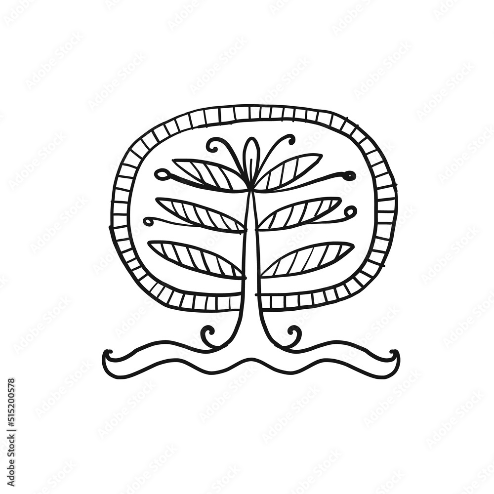 Abstract tree isolated on white background. Concept Art for your design ...