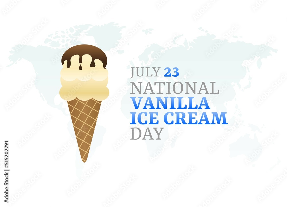 Vector Graphic Of National Vanilla Ice Cream Day Good For National Vanilla Ice Cream Day