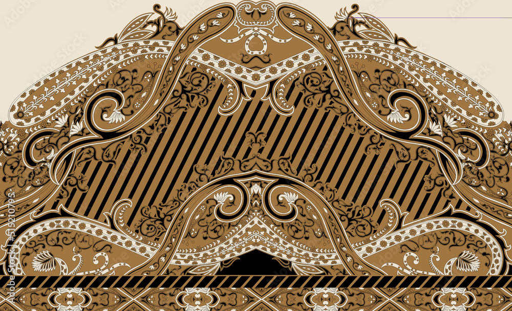 Digital Motif Design Illustration Artwork for textile print For Digital ...