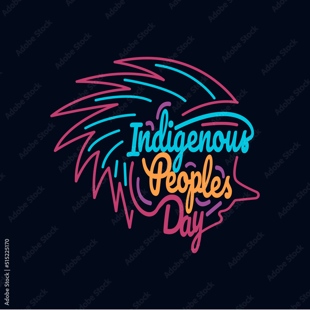 Indigenous Peoples Day lettering Stock Vector | Adobe Stock