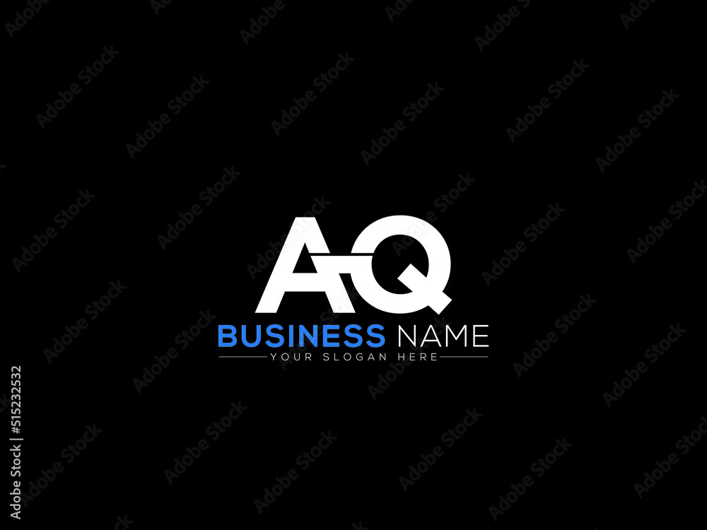 Premium AQ Logo Letter, Colorful Aq qa Logo Icon Vector Art With White ...