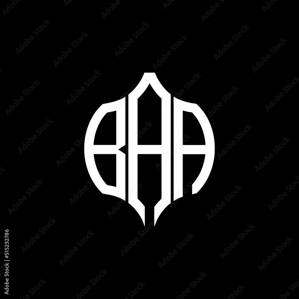Vecteur Stock BAA letter logo. BAA best black background vector image ...