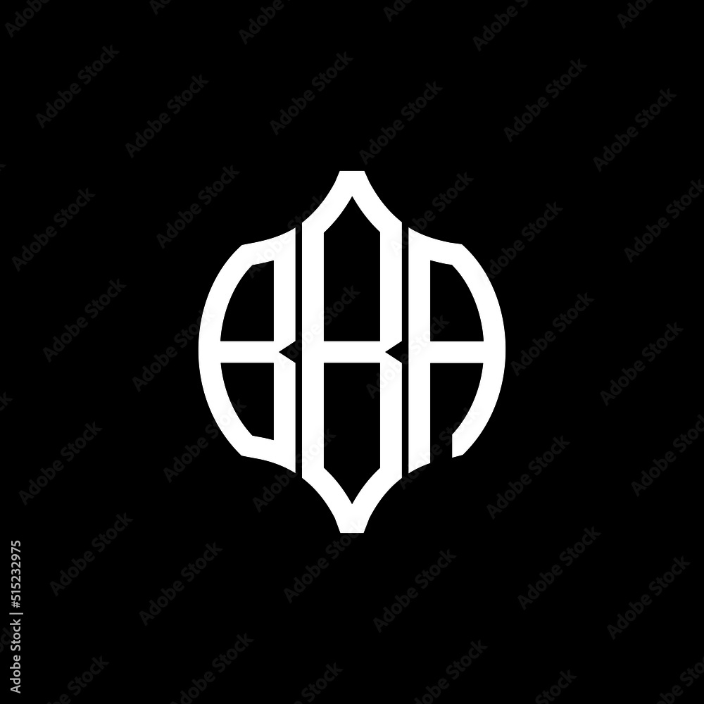 BBA letter logo. BBA best black background vector image. BBA Monogram ...