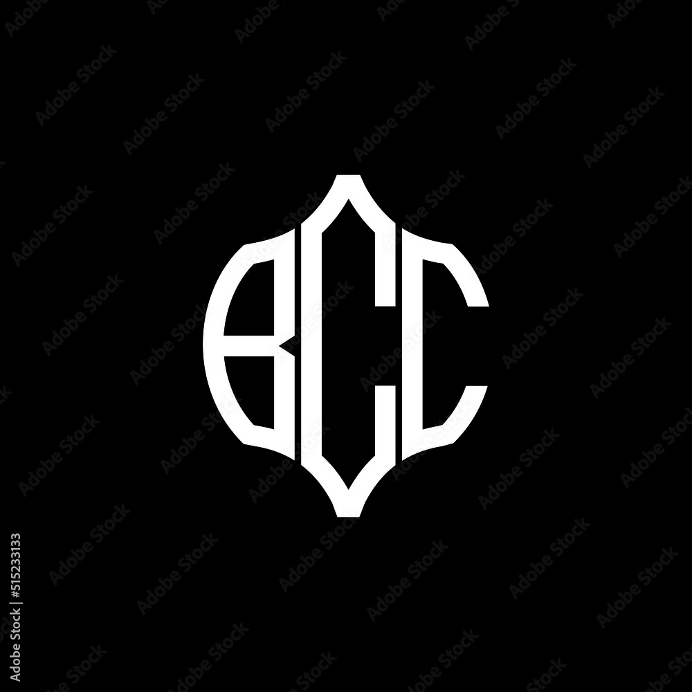 BCC letter logo. BCC best black background vector image. BCC Monogram ...