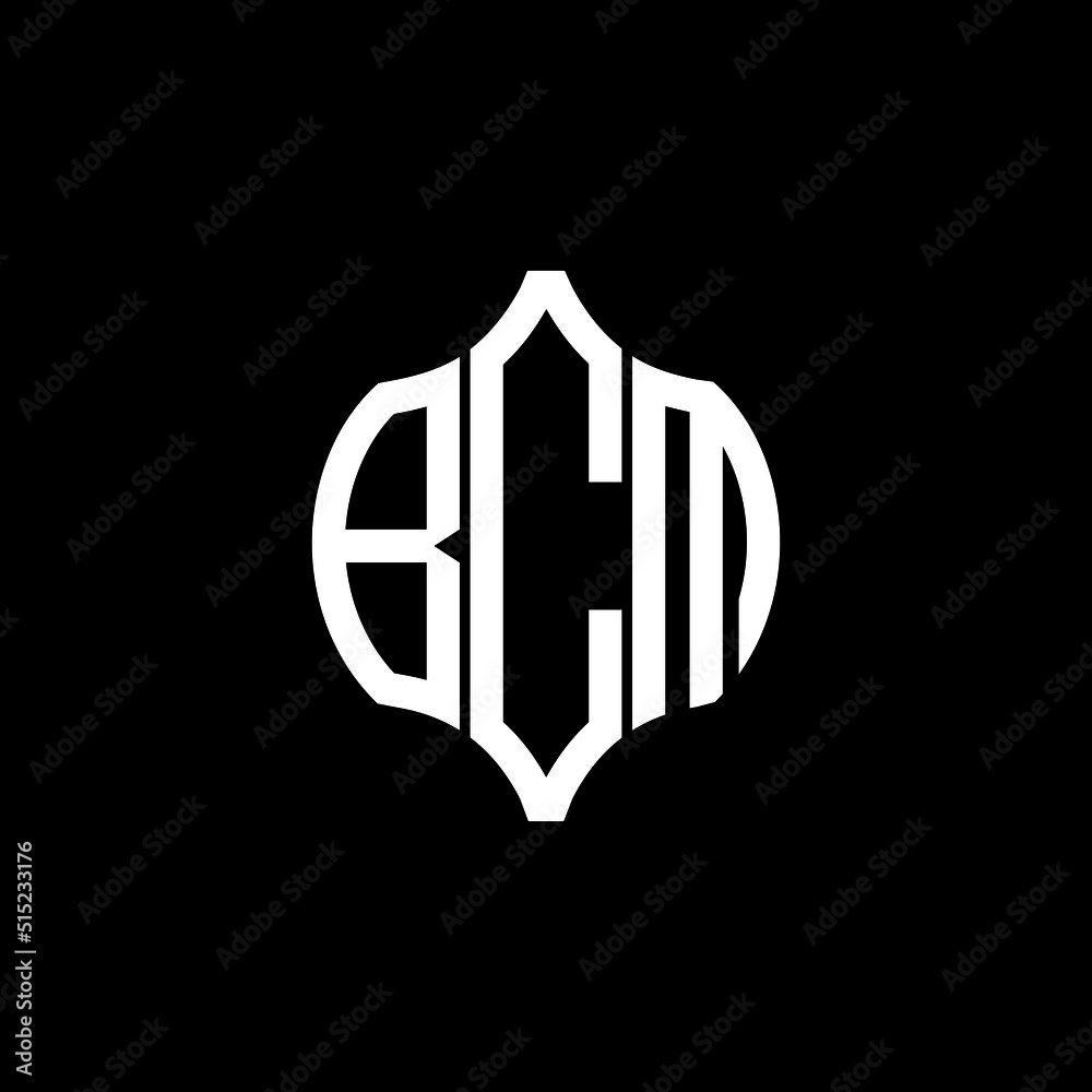 BCM letter logo. BCM best black background vector image. BCM Monogram ...