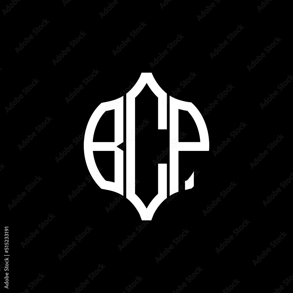 BCP letter logo. BCP best black background vector image. BCP Monogram ...