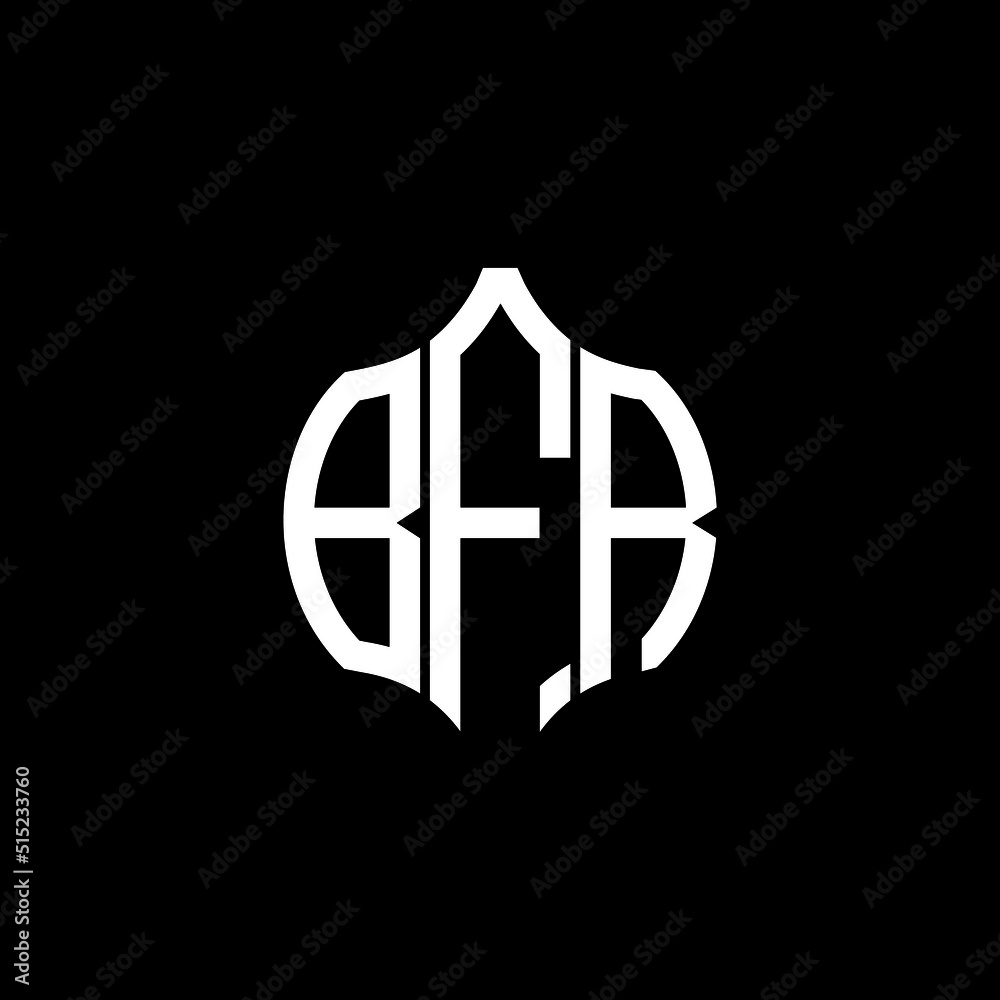 Vecteur Stock BFR letter logo. BFR best black background vector image ...