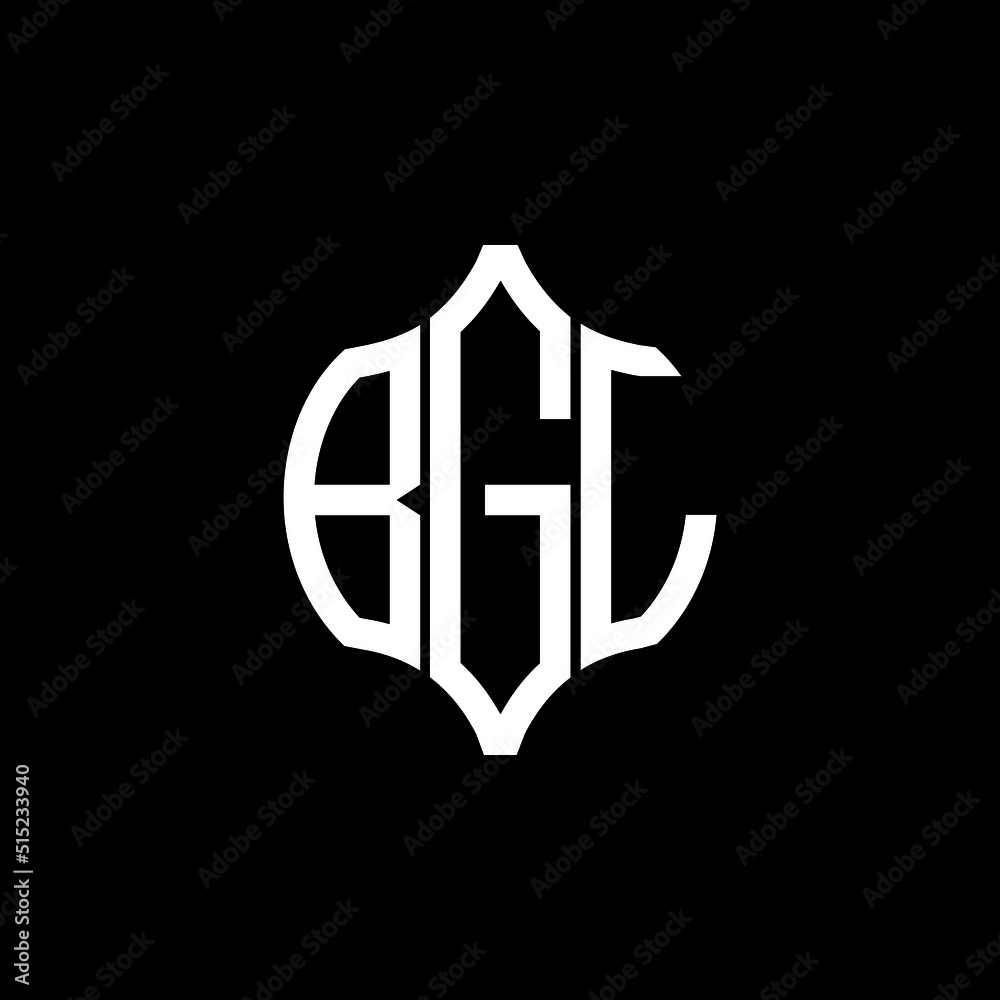 BGL letter logo. BGL best black background vector image. BGL Monogram ...