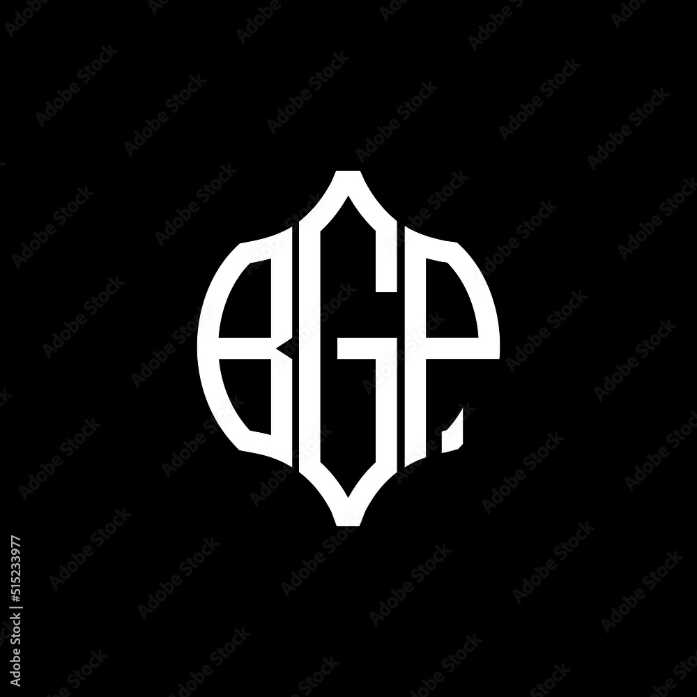 BGP letter logo. BGP best black background vector image. BGP Monogram ...
