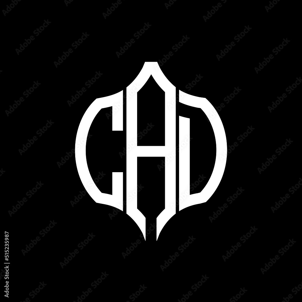 CAD letter logo. CAD best black background vector image. CAD Monogram ...