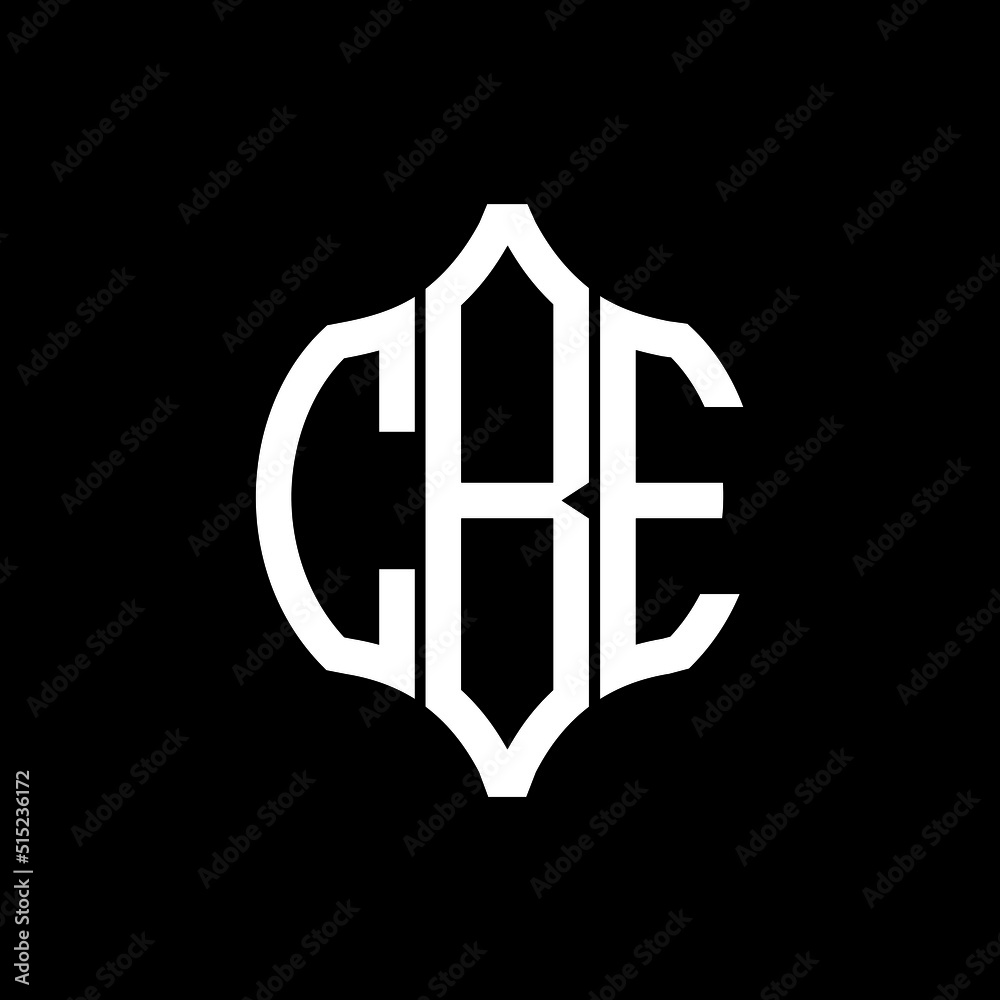 CBE letter logo. CBE best black background vector image. CBE Monogram ...
