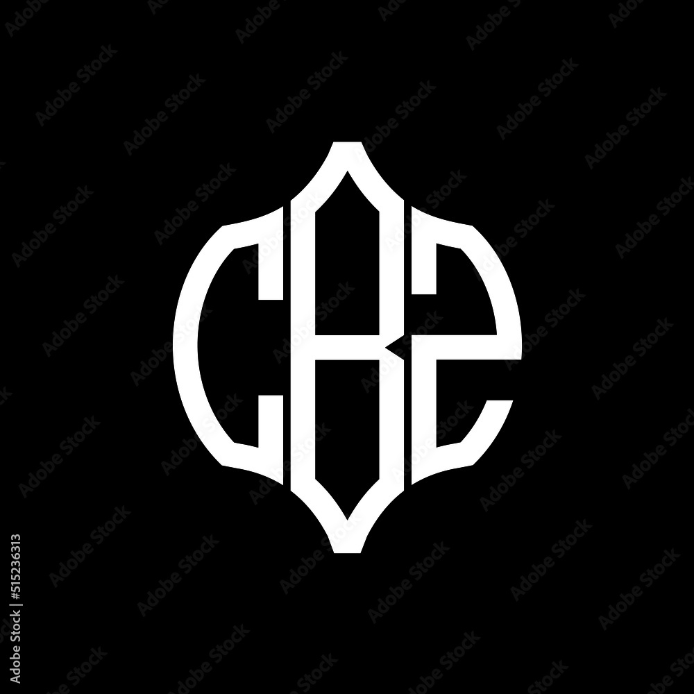 CBZ letter logo. CBZ best black background vector image. CBZ Monogram ...