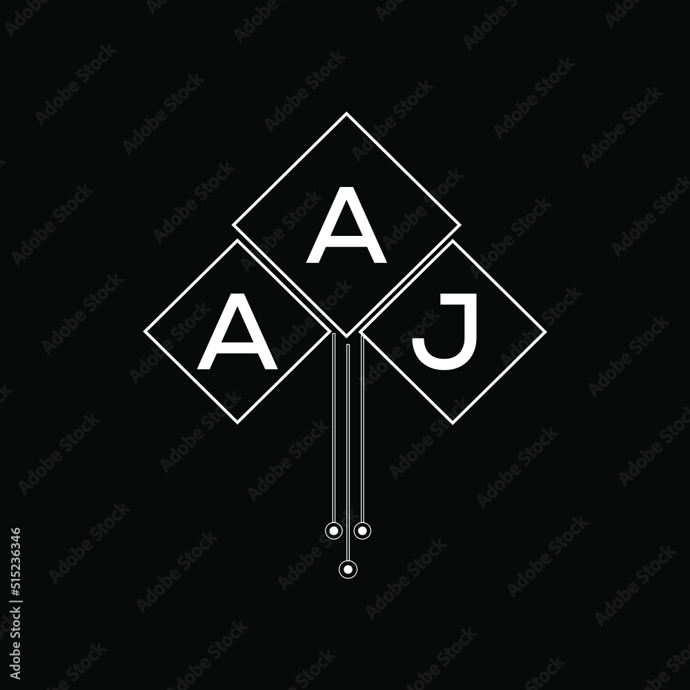 AAJ letter logo design with white background in illustrator, AAJ vector ...