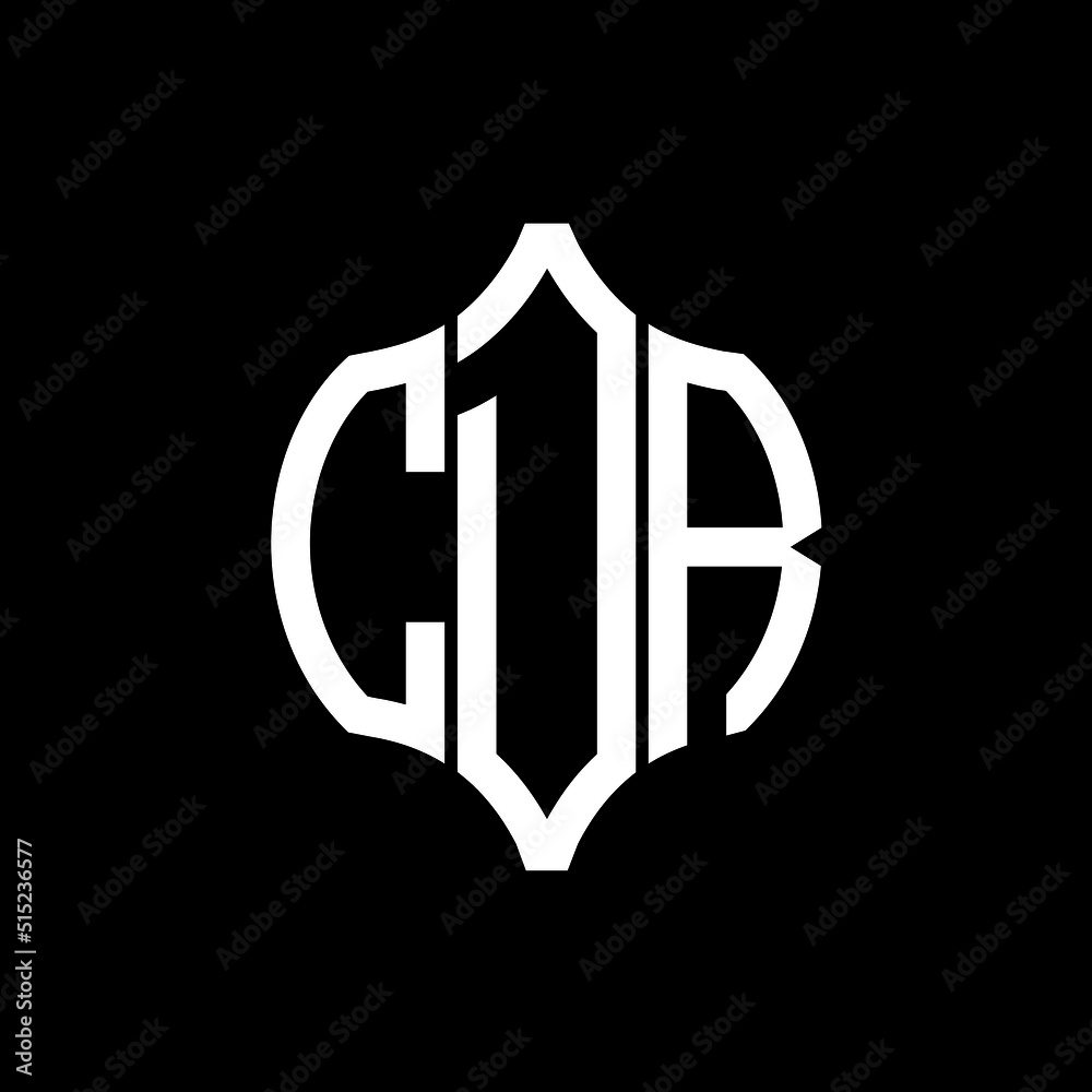 CDR letter logo. CDR best black background vector image. CDR Monogram ...