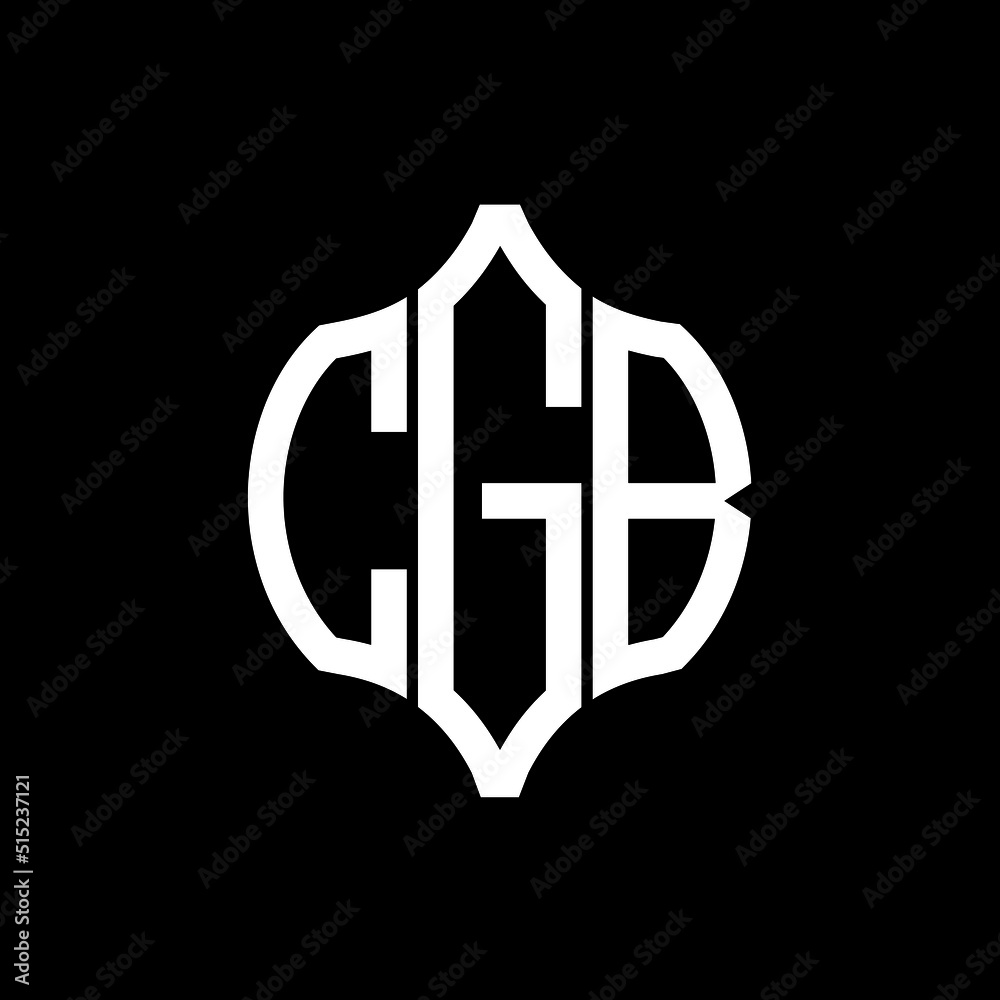 CGB letter logo. CGB best black background vector image. CGB Monogram ...