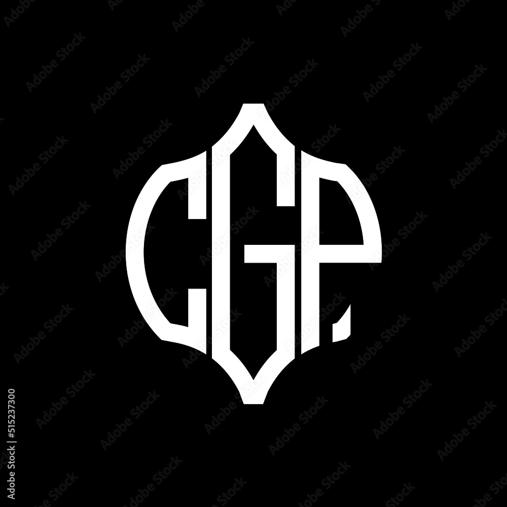 CGP letter logo. CGP best black background vector image. CGP Monogram ...