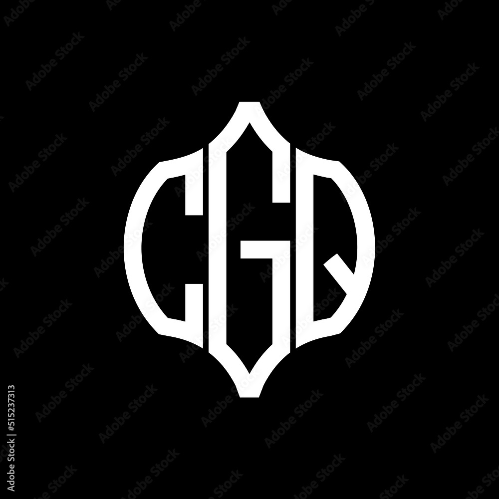 CGQ letter logo. CGQ best black background vector image. CGQ Monogram ...
