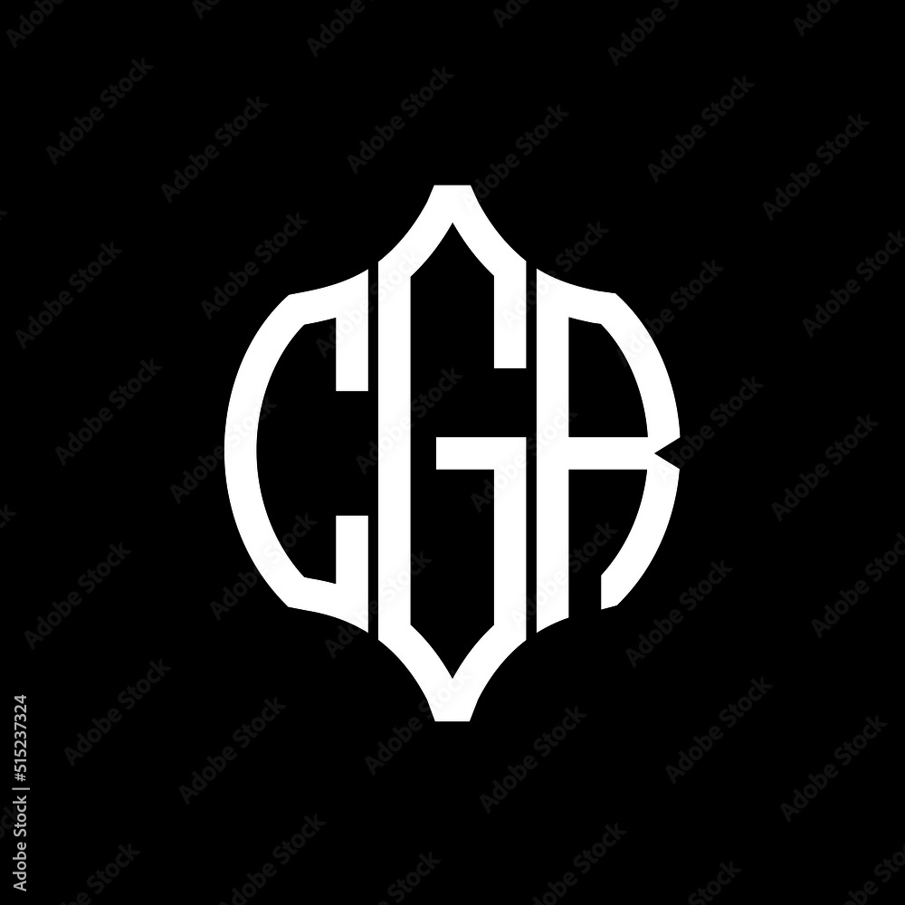 CGR letter logo. CGR best black background vector image. CGR Monogram ...