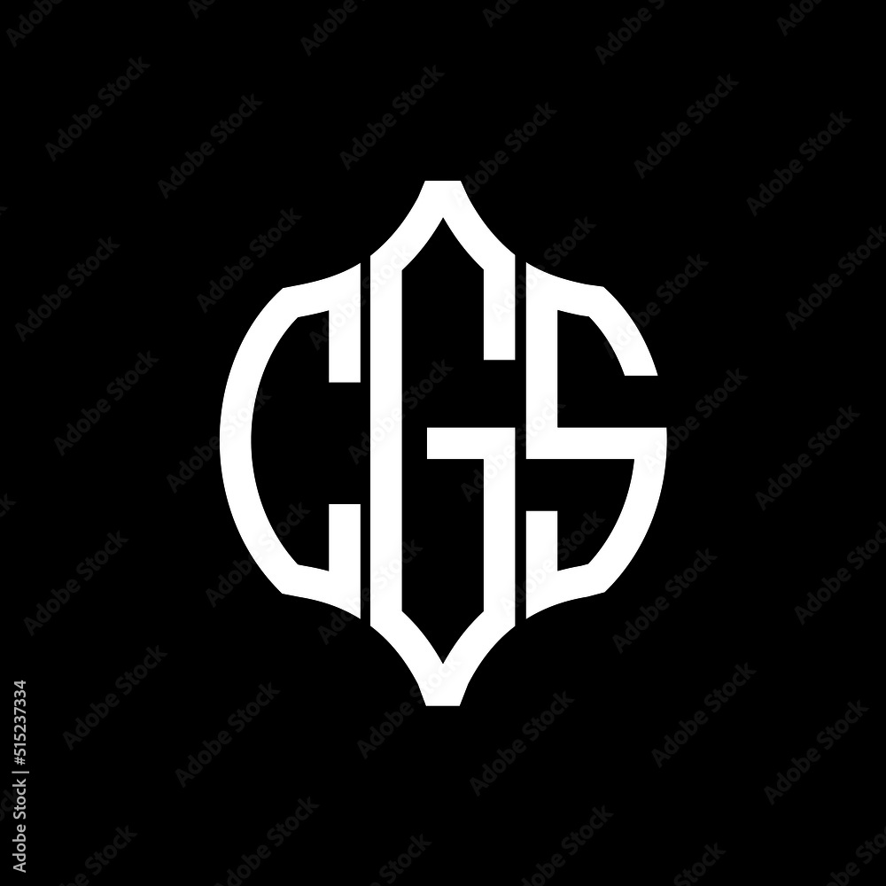 CGS letter logo. CGS best black background vector image. CGS Monogram ...