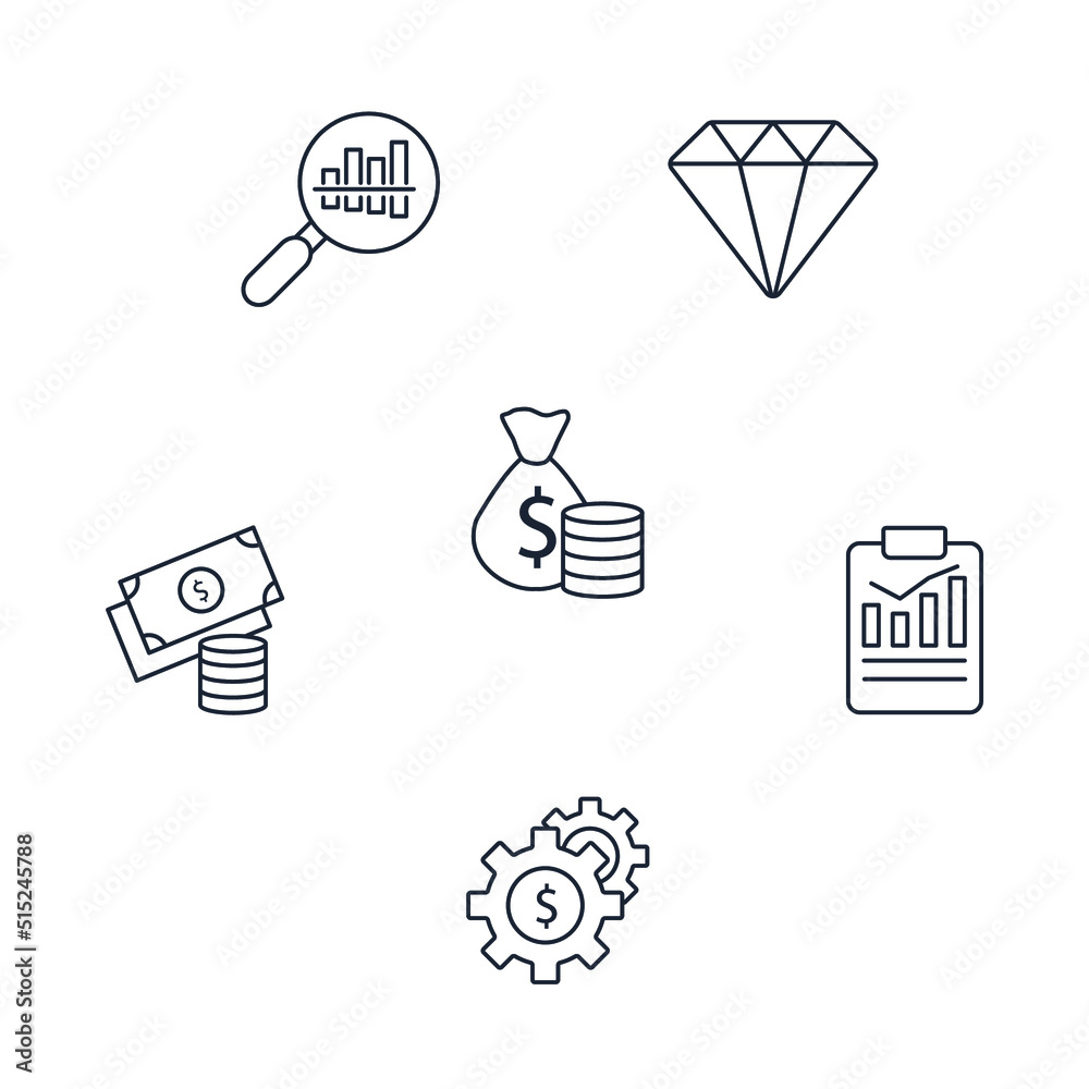 cash flow icons set . cash flow pack symbol vector elements for ...