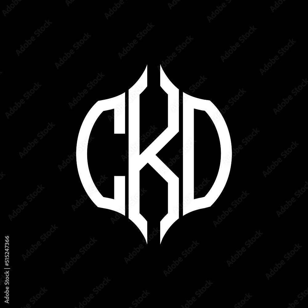 CKO letter logo. CKO best black ground vector image. CKO Monogram logo ...