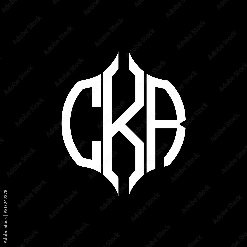 CKR letter logo. CKR best black ground vector image. CKR Monogram logo ...