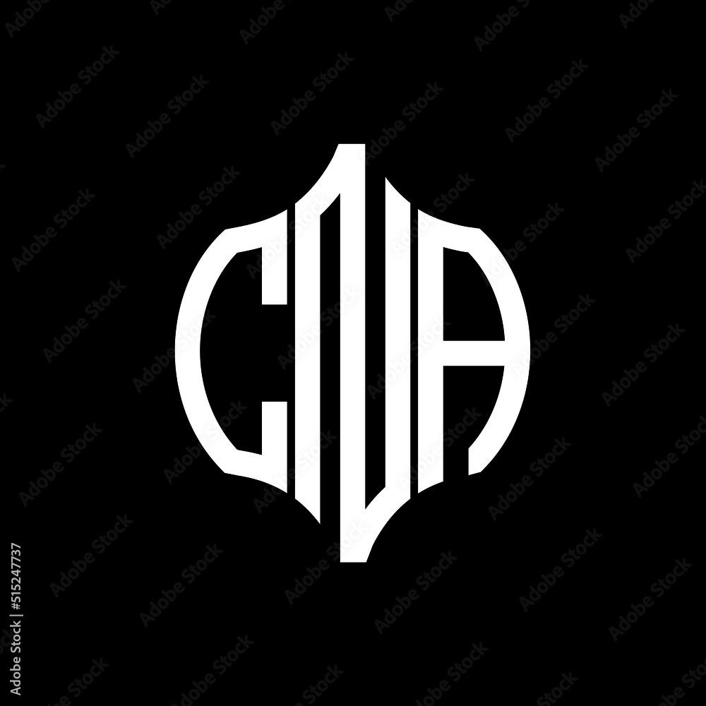 CNA letter logo. CNA best black ground vector image. CNA Monogram logo ...