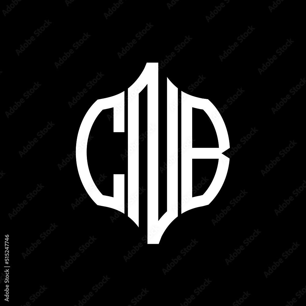 CNB letter logo. CNB best black ground vector image. CNB Monogram logo ...