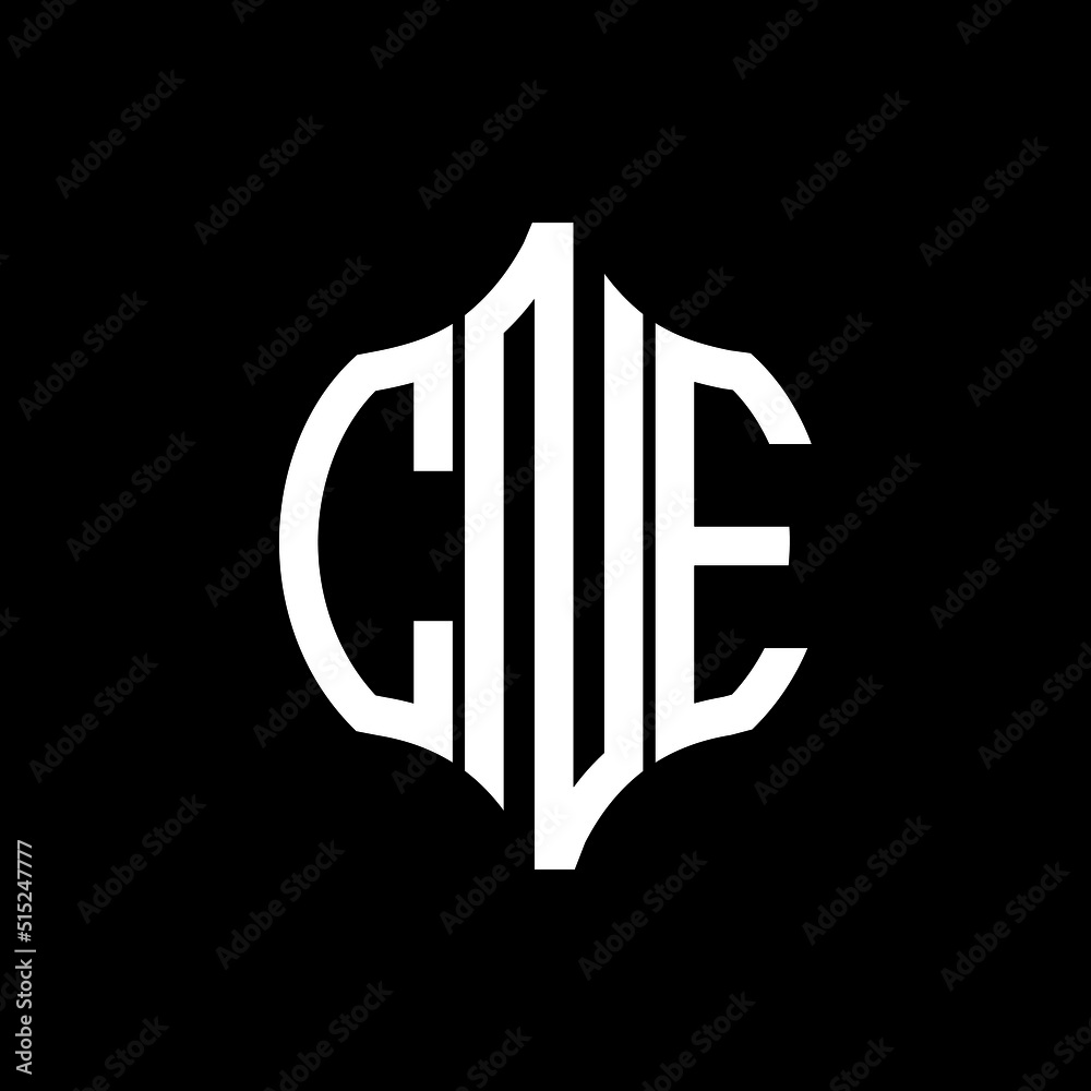 CNE letter logo. CNE best black ground vector image. CNE Monogram logo ...