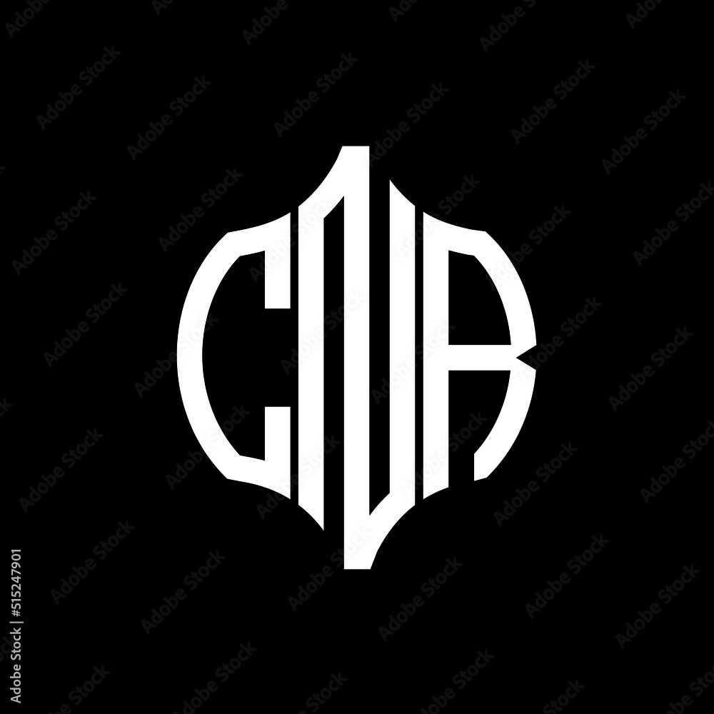 CNR letter logo. CNR best black ground vector image. CNR Monogram logo ...