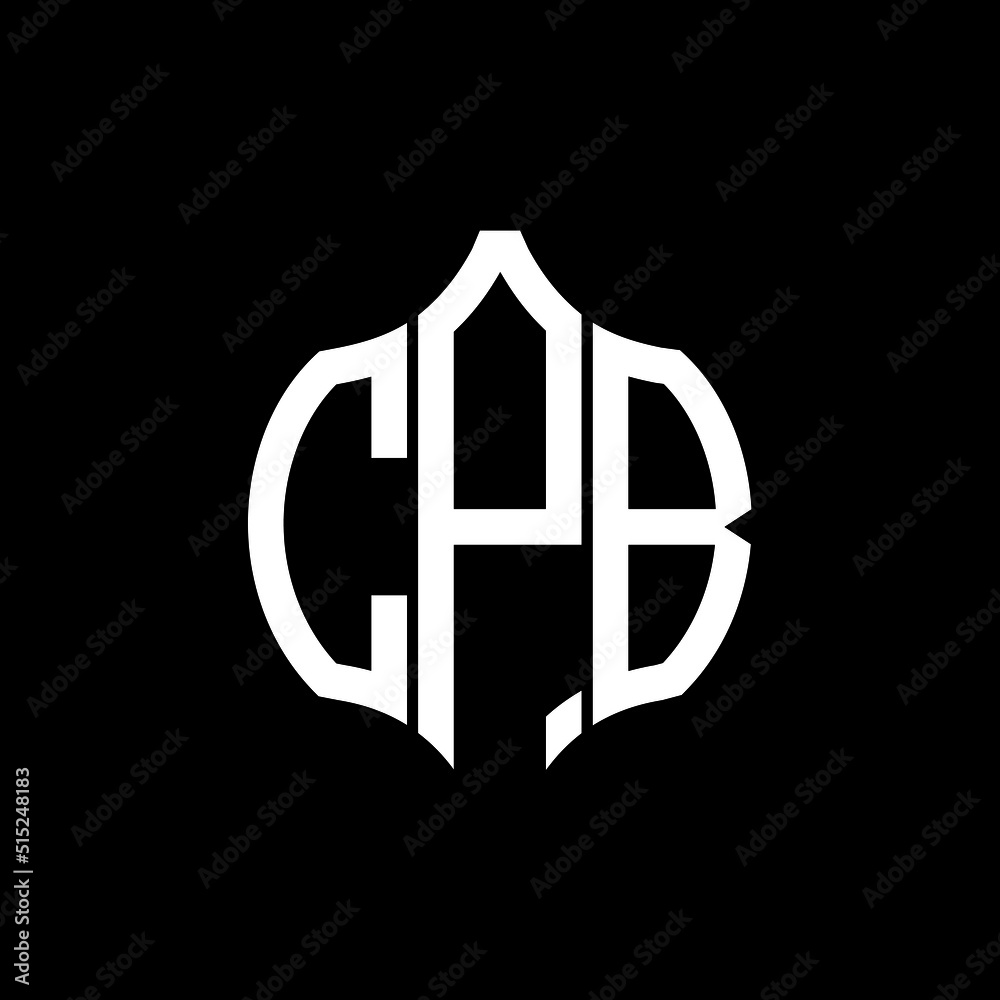 CPB letter logo. CPB best black ground vector image. CPB Monogram logo ...