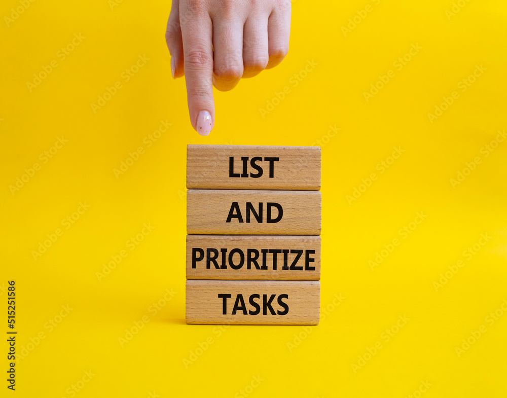 List and prioritize tasks symbol. Concept words List and prioritize ...