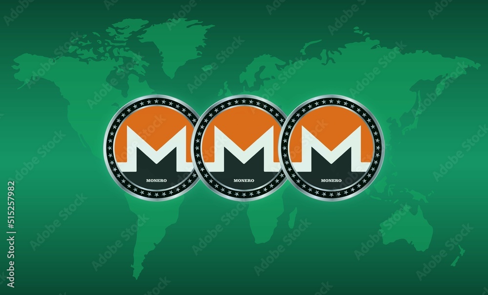 monero virtual currency images. 3d illustrations. editorial image Stock ...
