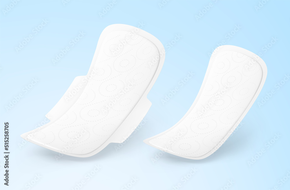Realistic women pad mockup set. Perspective view. Vector illustration ...